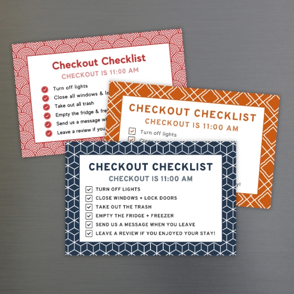 Checkout Checklists – STR Spot